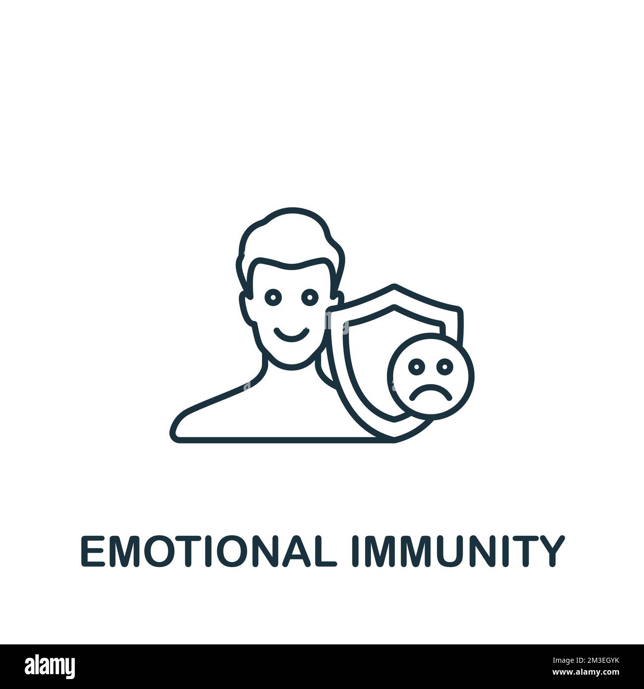 Emotional Immunity icon. Monochrome simple Human Productivity icon for ...
