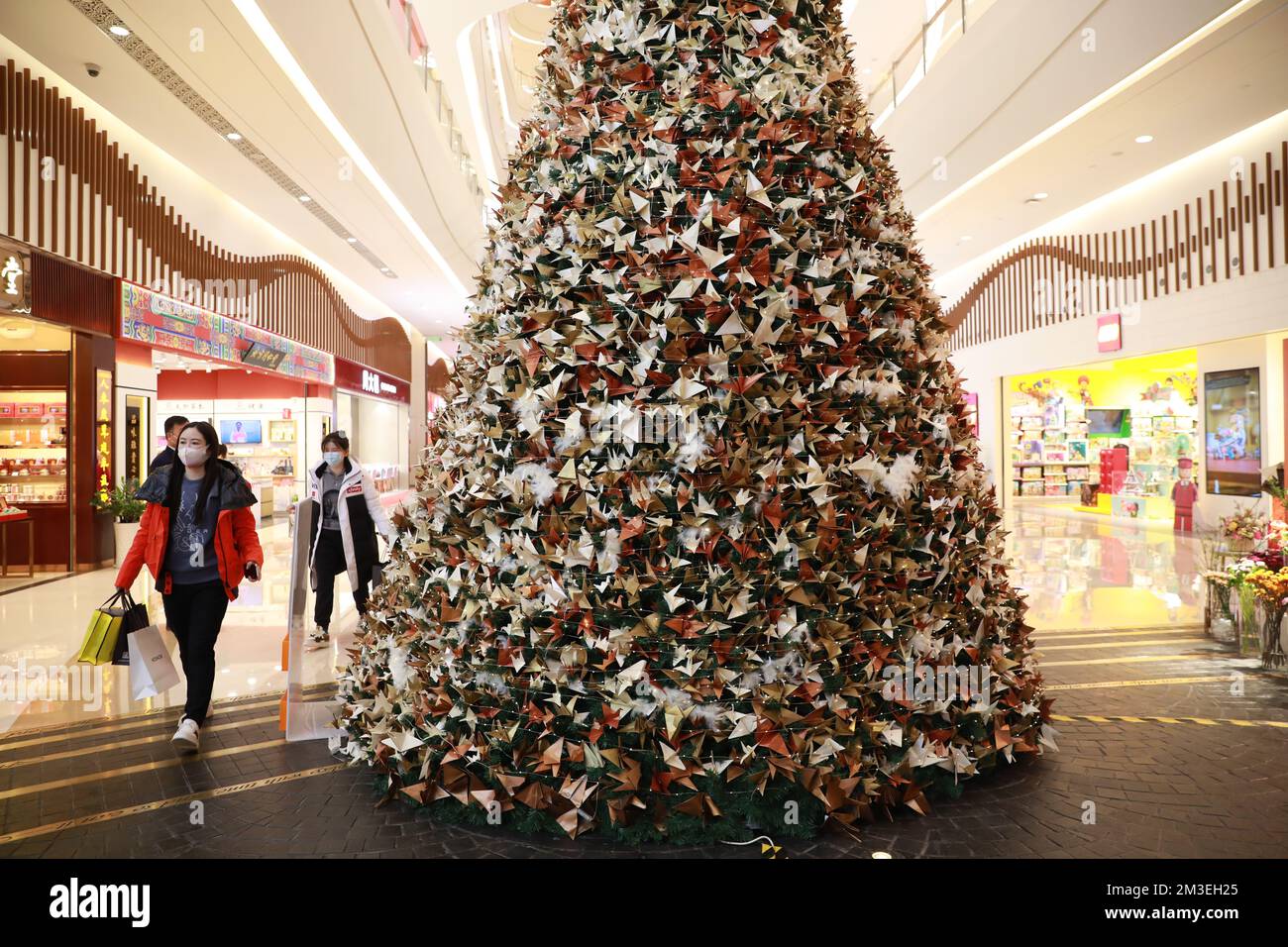 XI'AN, CHINA - DECEMBER 14, 2022 - Thousands of origami cranes dress up ...