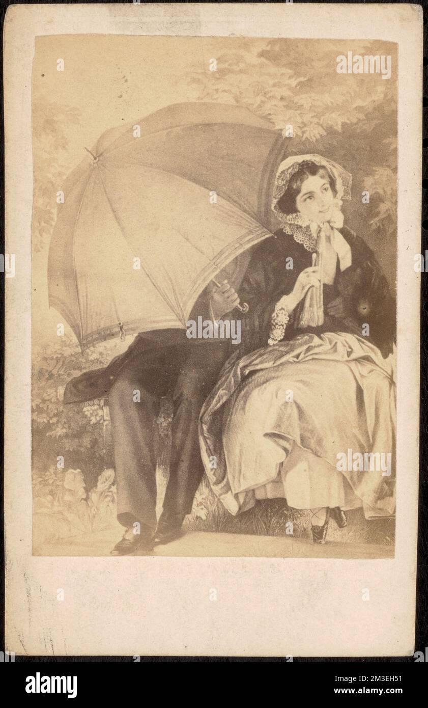 Woman hidden behind umbrella hi-res stock photography and images - Alamy