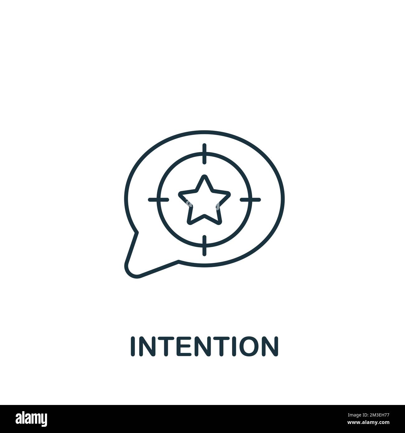 Intention icon. Monochrome simple Human Productivity icon for templates ...