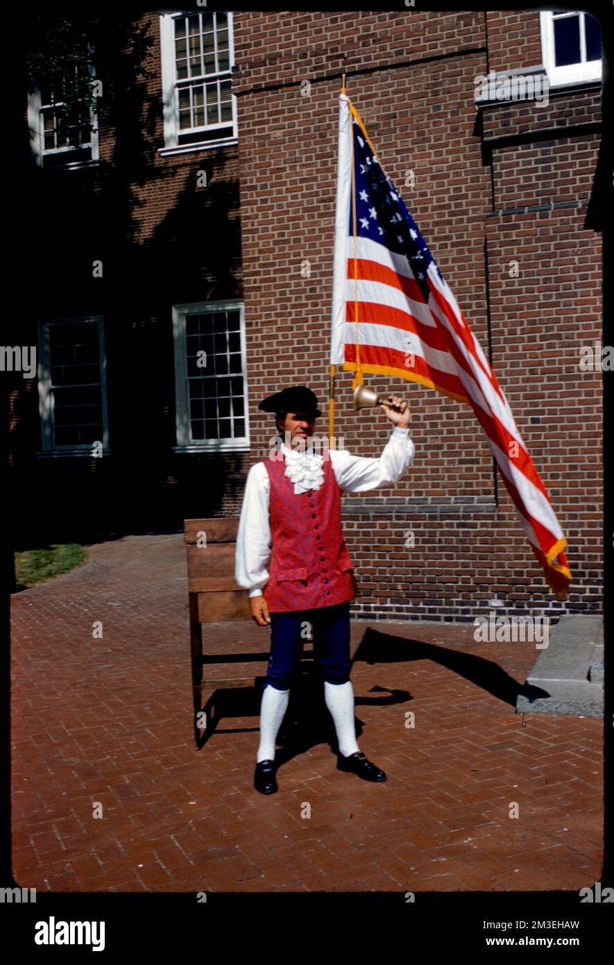 Man in colonial-style costume at Greenfield Village, Dearborn, Michigan ...