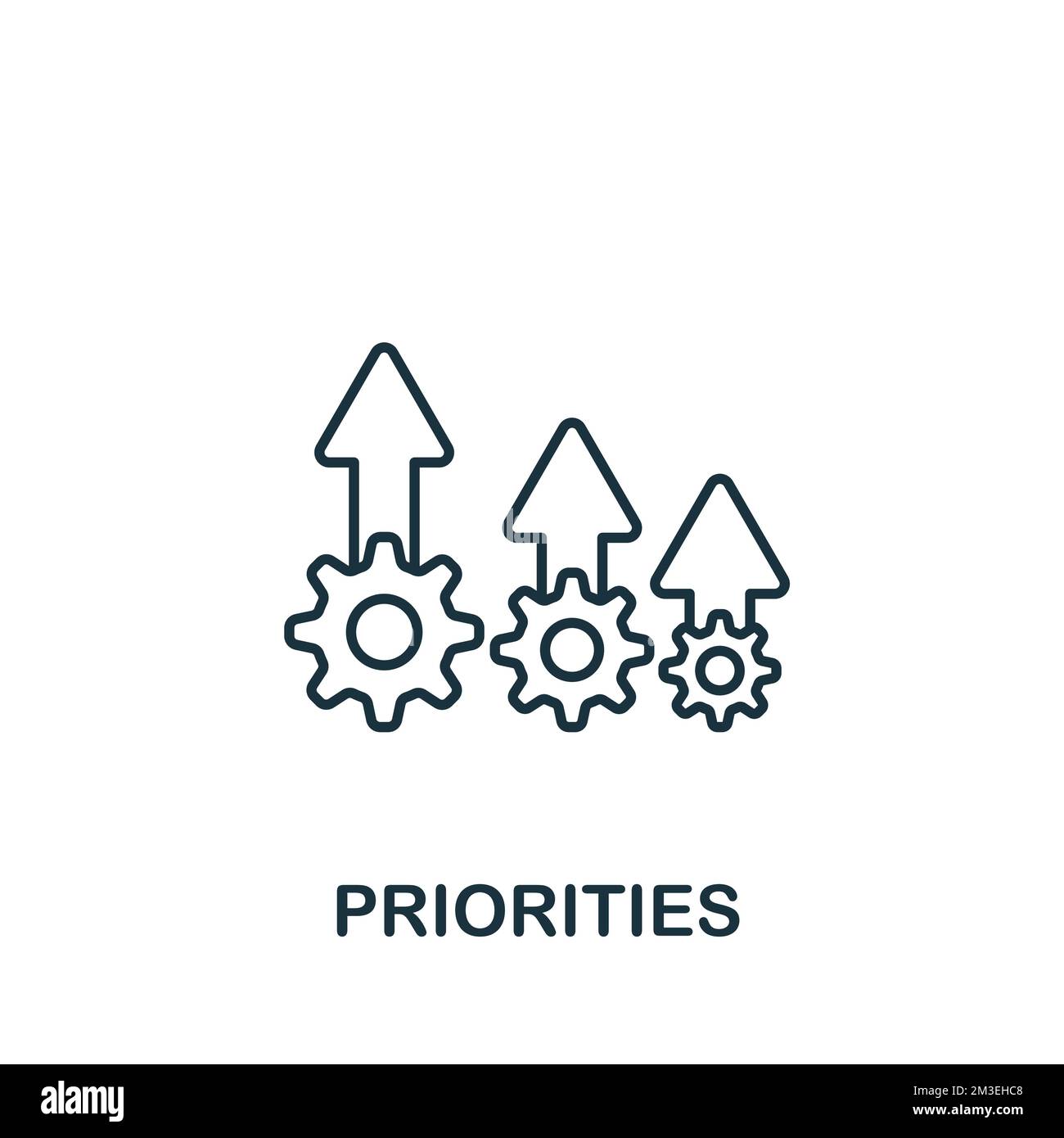 Priorities icon. Monochrome simple Human Productivity icon for ...