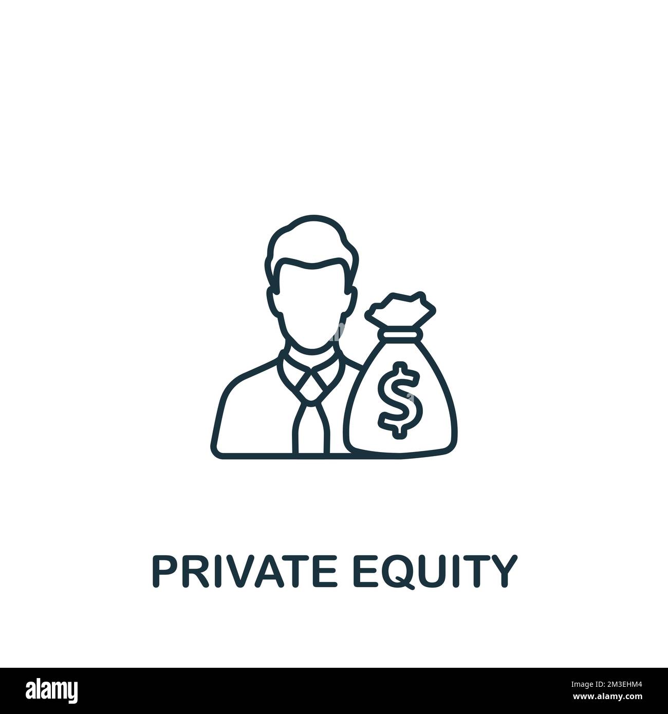 Private Equity icon. Monochrome simple Investments icon for templates ...