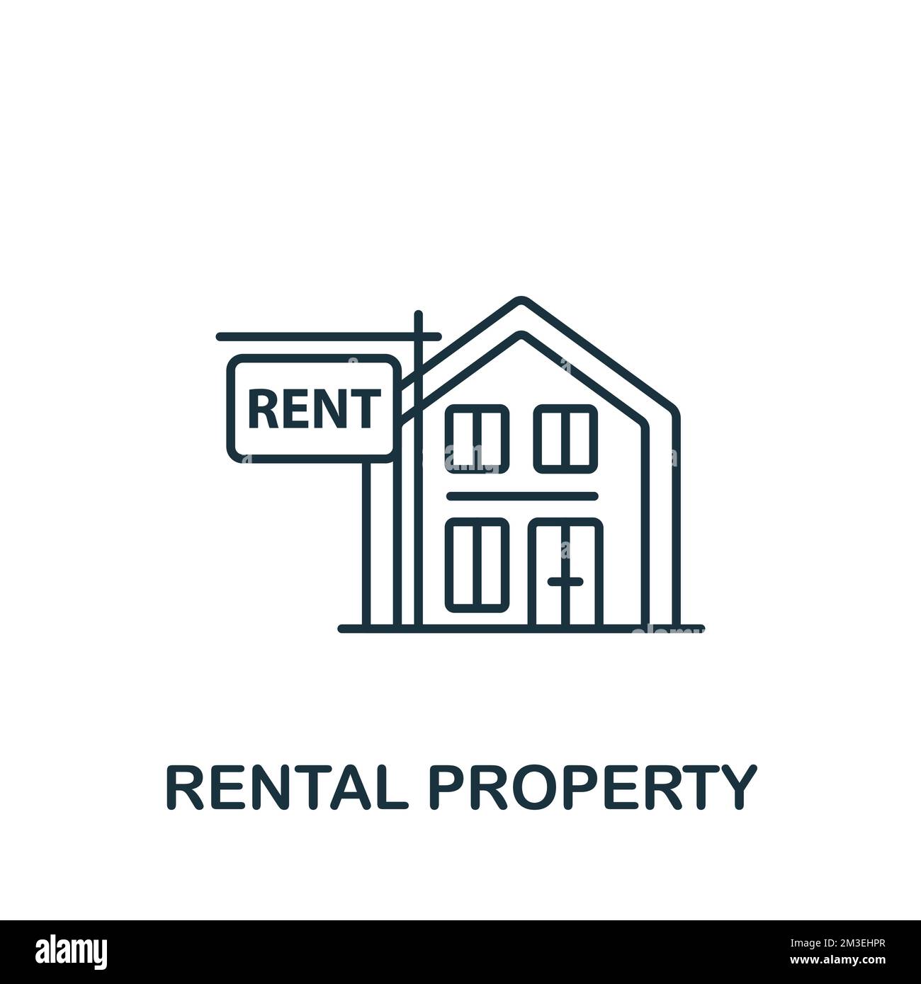 Rental Property icon. Monochrome simple Investments icon for templates ...