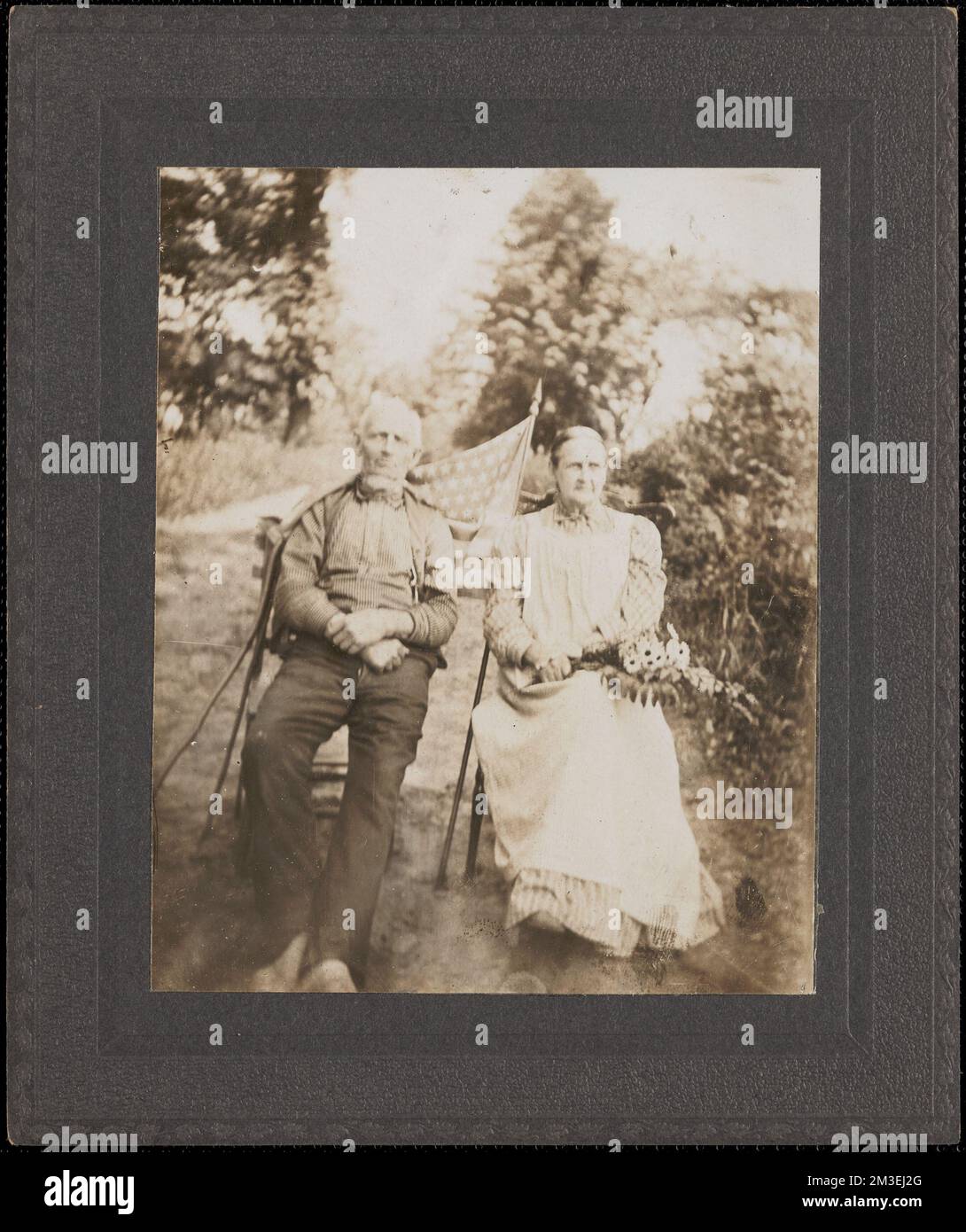 Man, Woman, Flag ,. Messenger Collection Stock Photo - Alamy