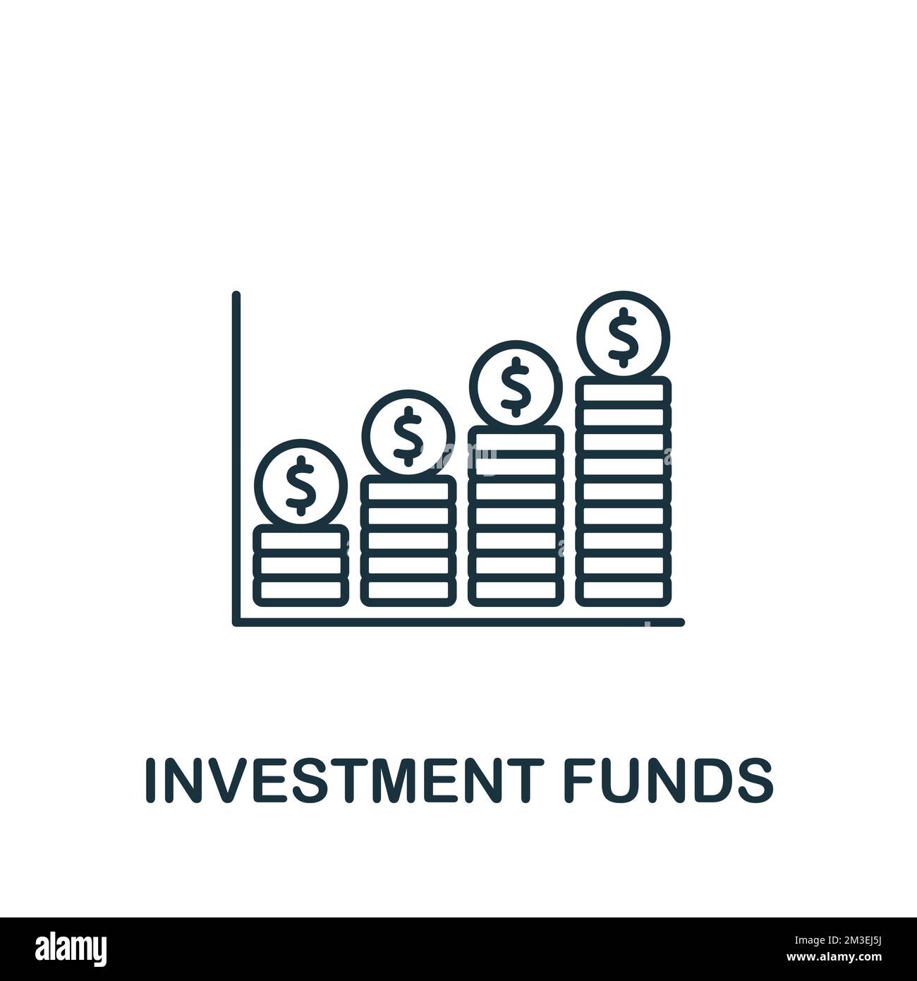 Investment Funds icon. Monochrome simple Investments icon for templates ...