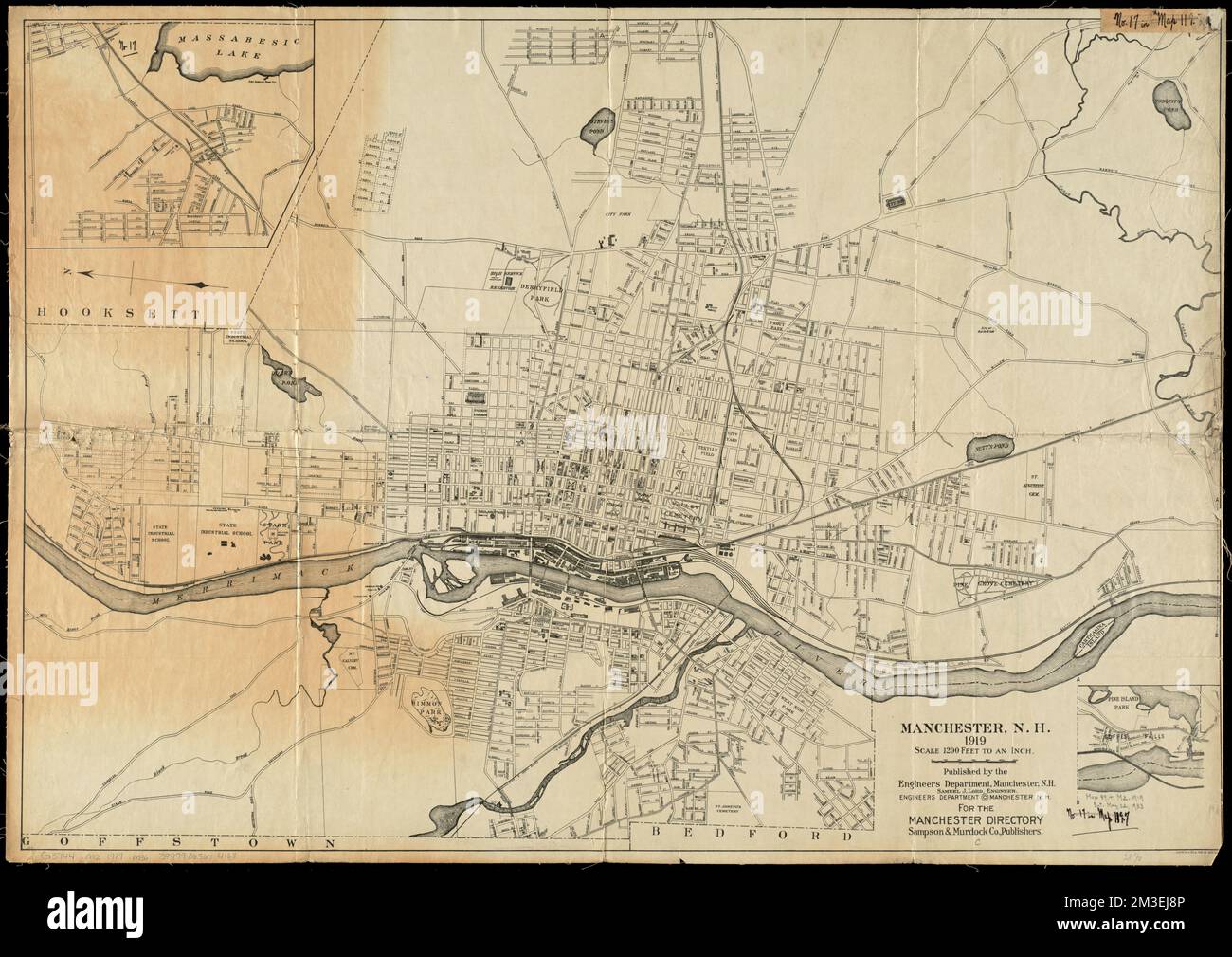 Manchester, N.H , Manchester N.H., Maps Norman B. Leventhal Map Center ...