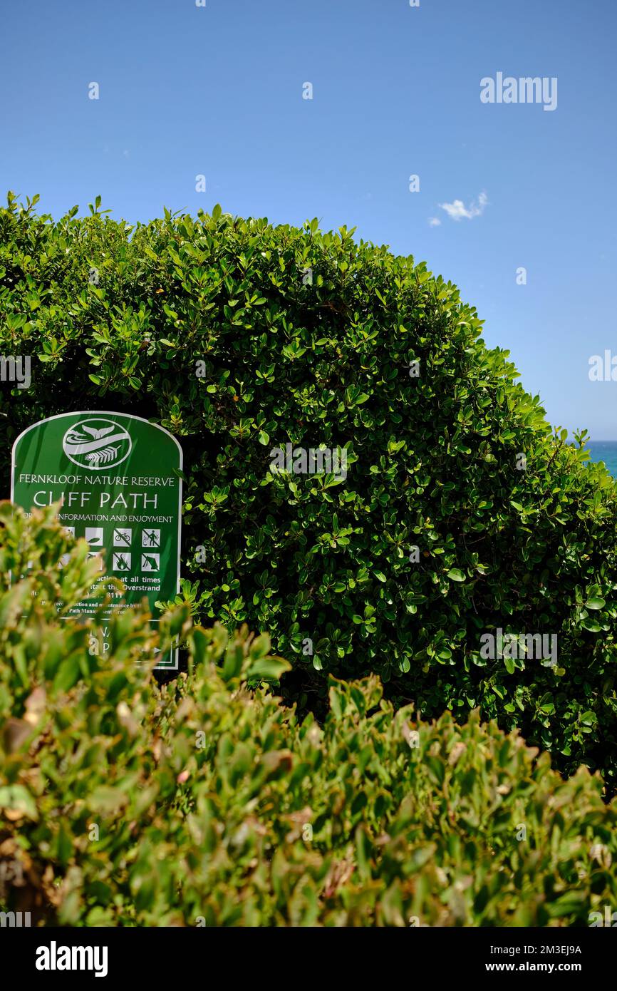 A sign just outside Kwaaiwater on the very popular Cliff path in the ...
