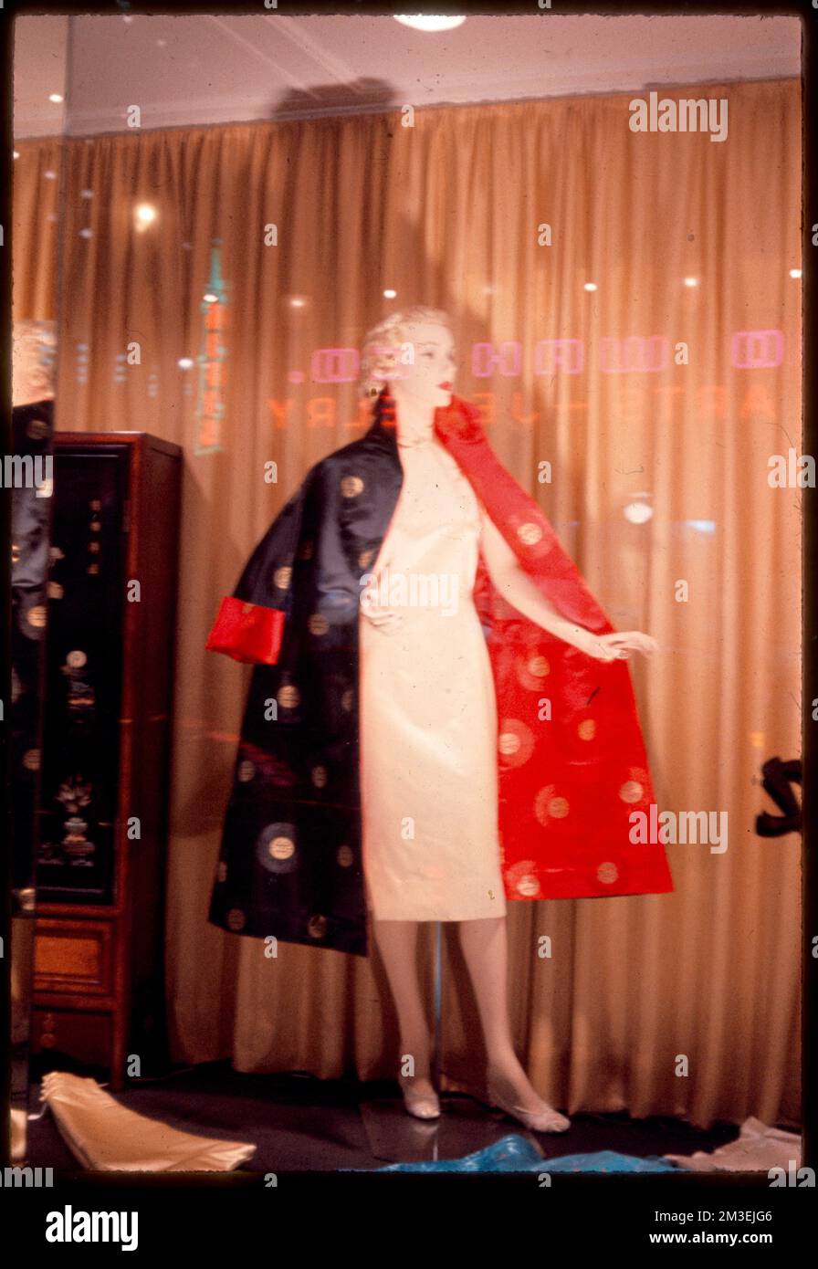 Mannequin in shop window wearing robe , Mannequins, Window displays ...