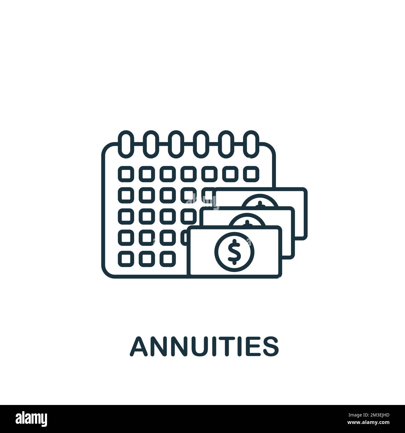 Annuities icon. Simple line element investments symbol for templates ...