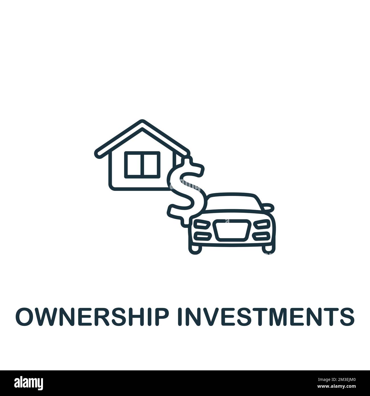 Invest building icon outline Stock Vector Images - Alamy