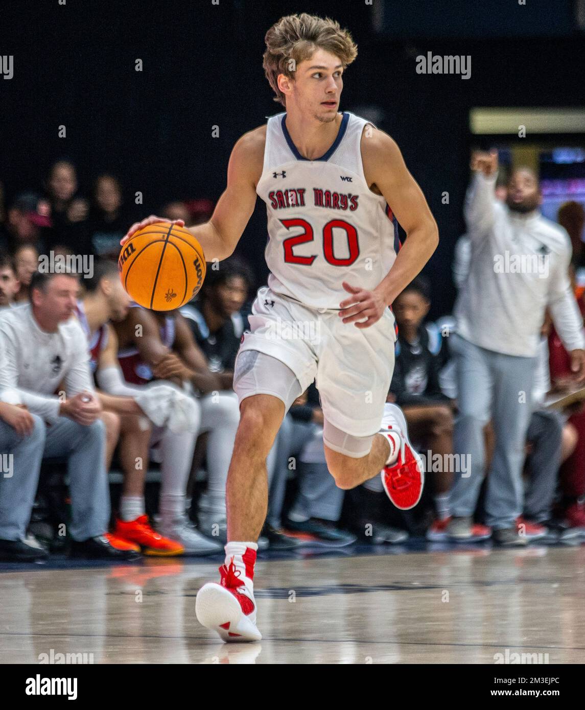 December 14 2022 Moraga, CA U.S.A. St. Mary's guard Aidan Mahaney (20 ...