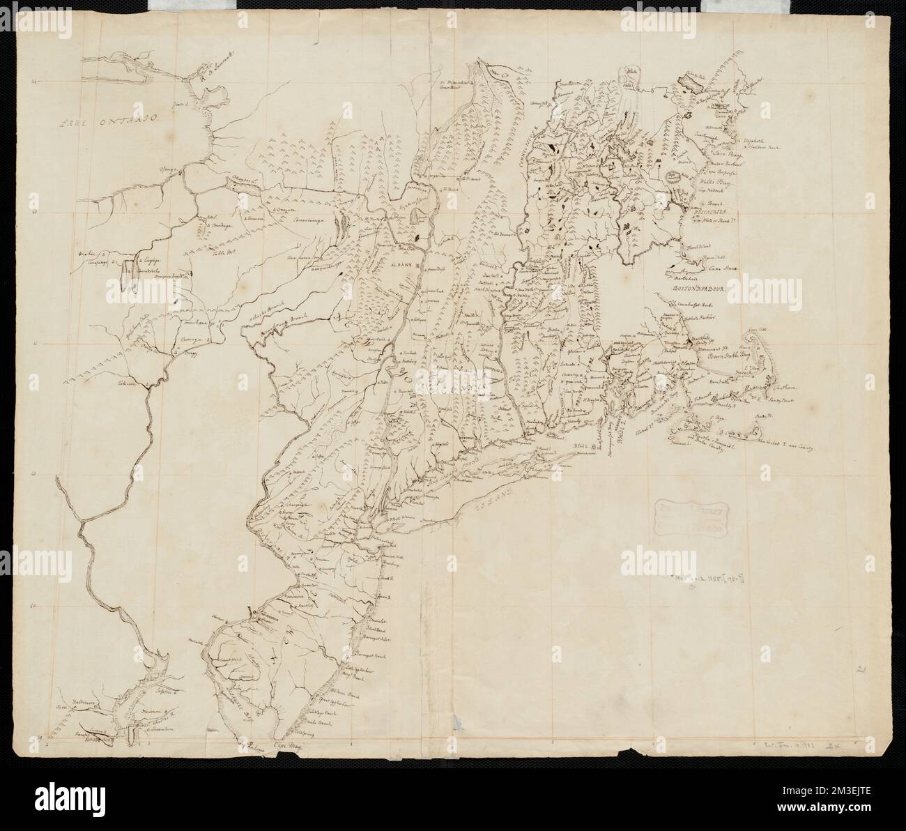 [Manuscript map of coast from Maine to Delaware] , Atlantic Coast New ...