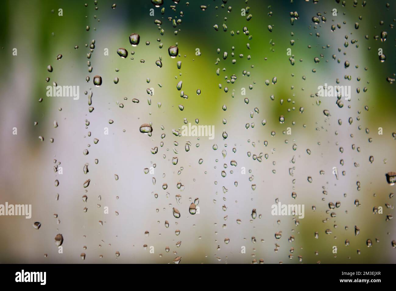 The scenery outside the window on a rainy day Stock Photo - Alamy