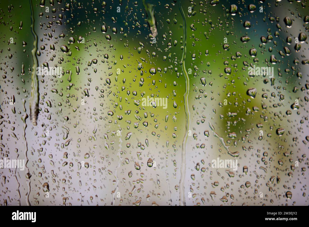 The scenery outside the window on a rainy day Stock Photo - Alamy