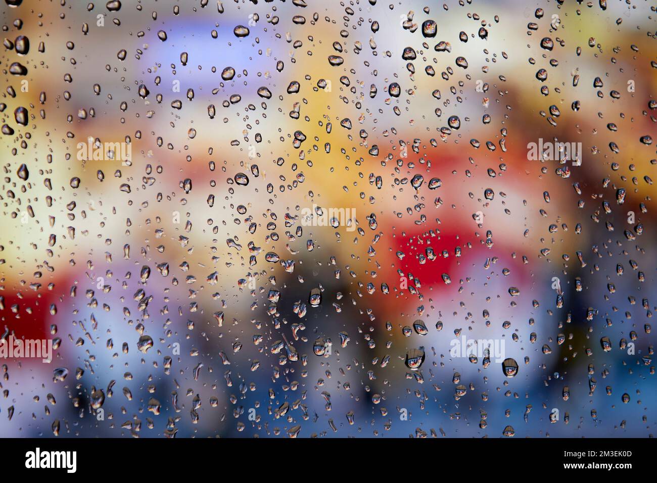 The scenery outside the window on a rainy day Stock Photo - Alamy