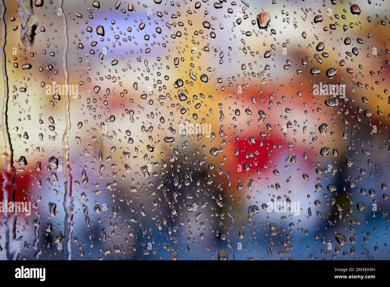 The scenery outside the window on a rainy day Stock Photo - Alamy