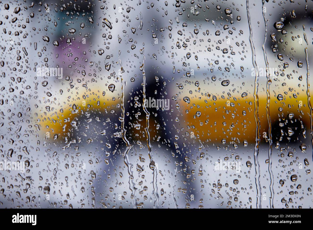 The scenery outside the window on a rainy day Stock Photo - Alamy