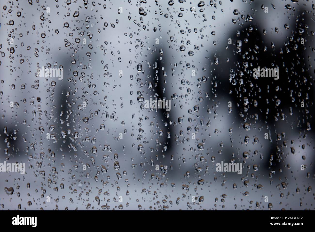 The scenery outside the window on a rainy day Stock Photo - Alamy