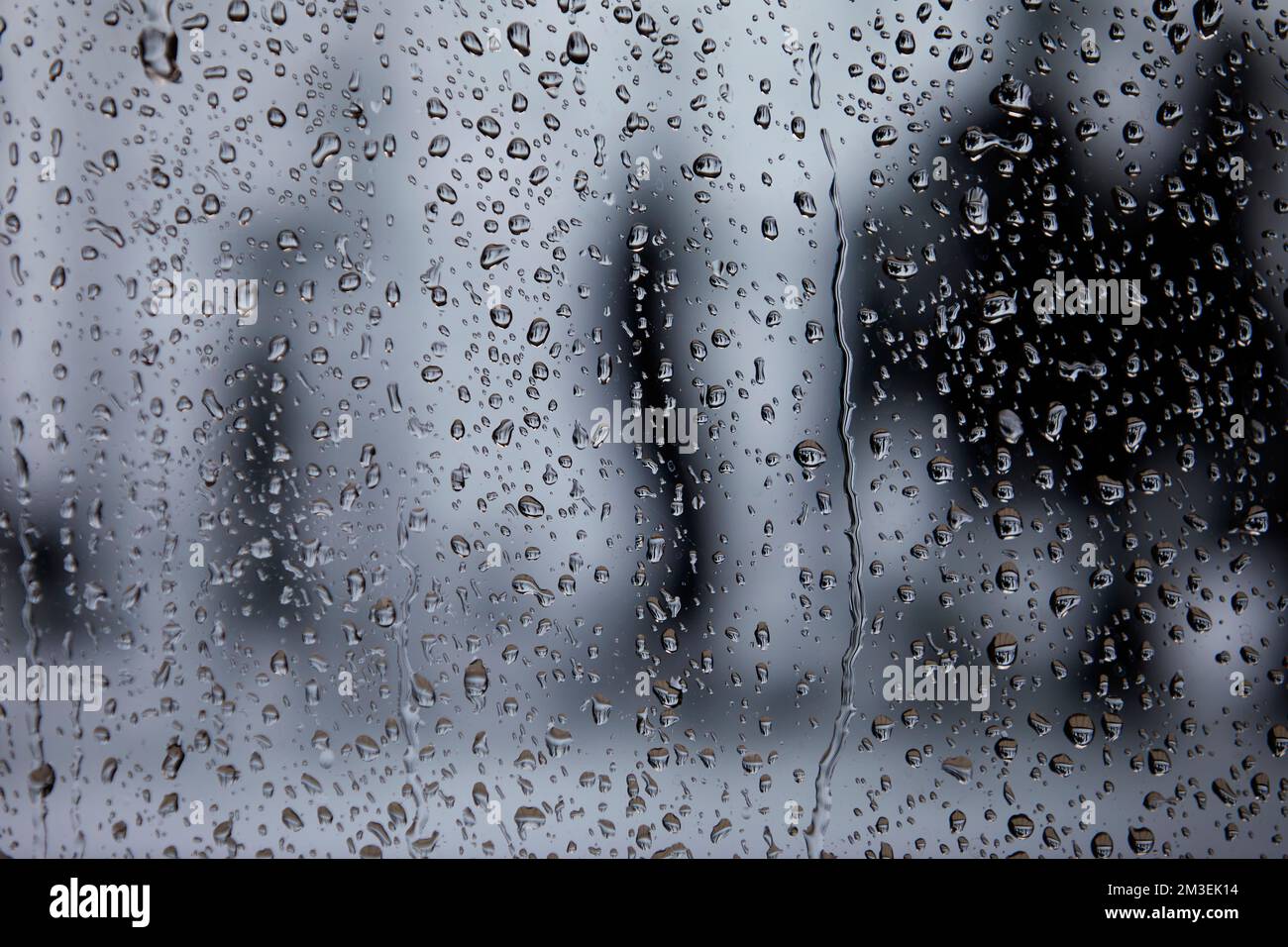 The scenery outside the window on a rainy day Stock Photo - Alamy