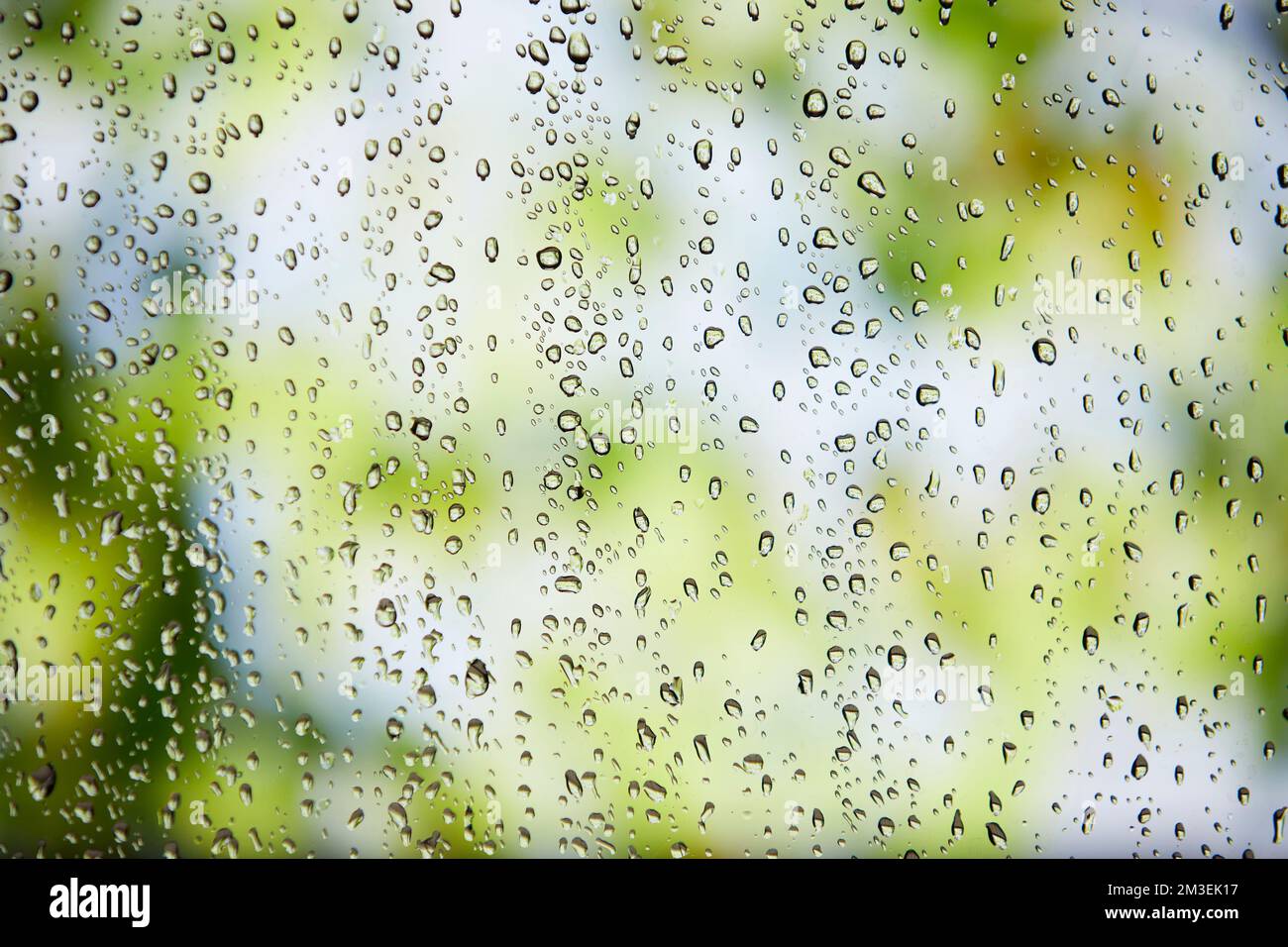 The scenery outside the window on a rainy day Stock Photo - Alamy