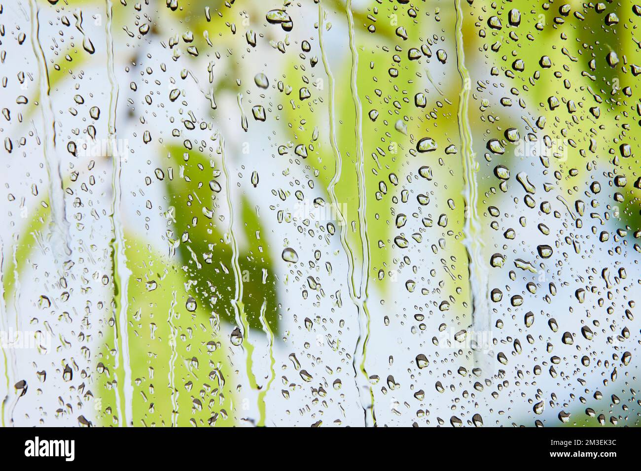 The scenery outside the window on a rainy day Stock Photo - Alamy