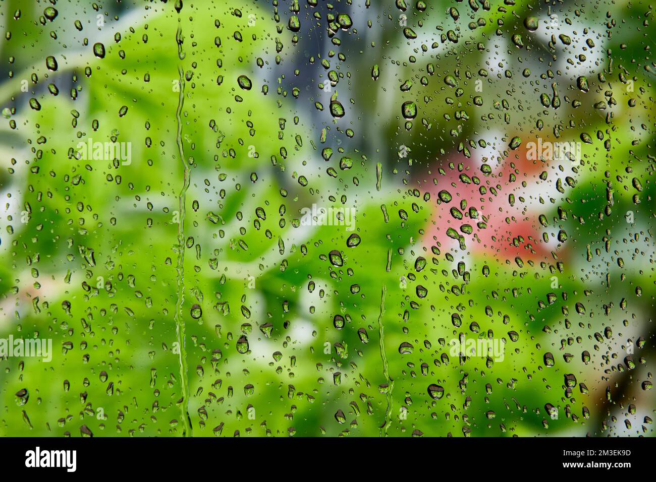 The scenery outside the window on a rainy day Stock Photo - Alamy