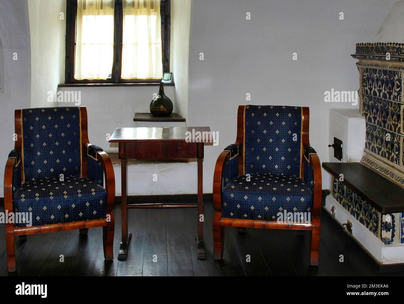 The interior of Bran Castle,known as Dracula's Castle,is the most ...