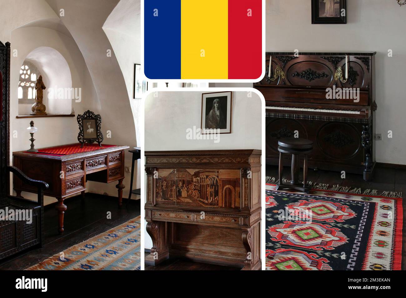 The interior of Bran Castle,known as Dracula's Castle,is the most ...