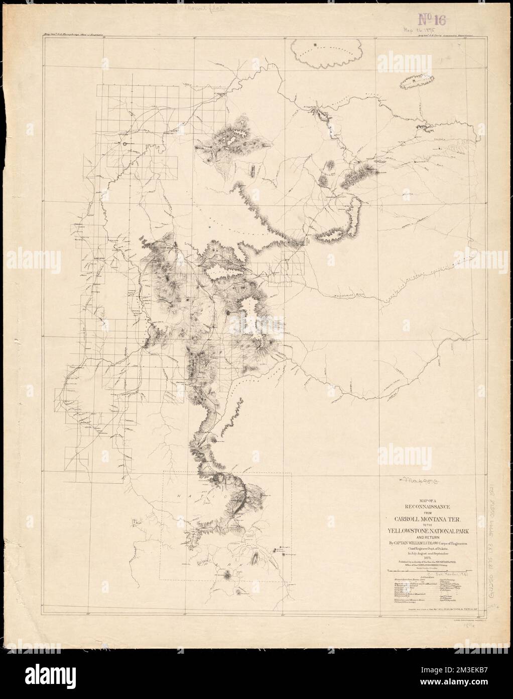 Map of a reconnaissance from Carroll Montana Ter. to the Yellowstone ...