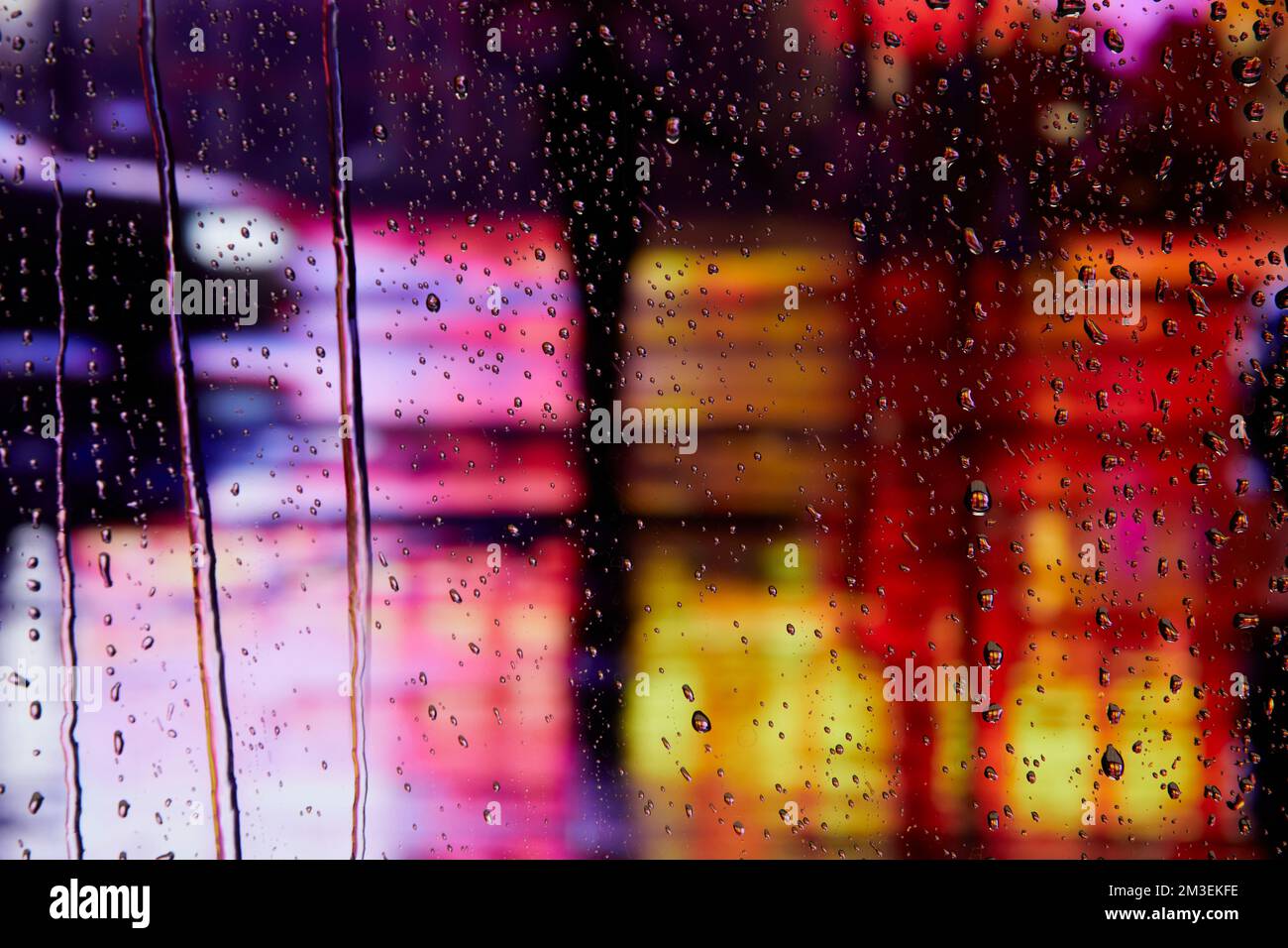 The scenery outside the window on a rainy day Stock Photo - Alamy