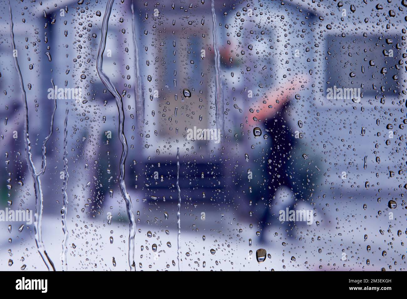 The scenery outside the window on a rainy day Stock Photo - Alamy