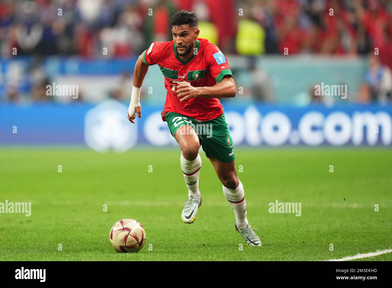 Yahya Attiat-Allah of Morocco during the FIFA World Cup Qatar 2022 ...