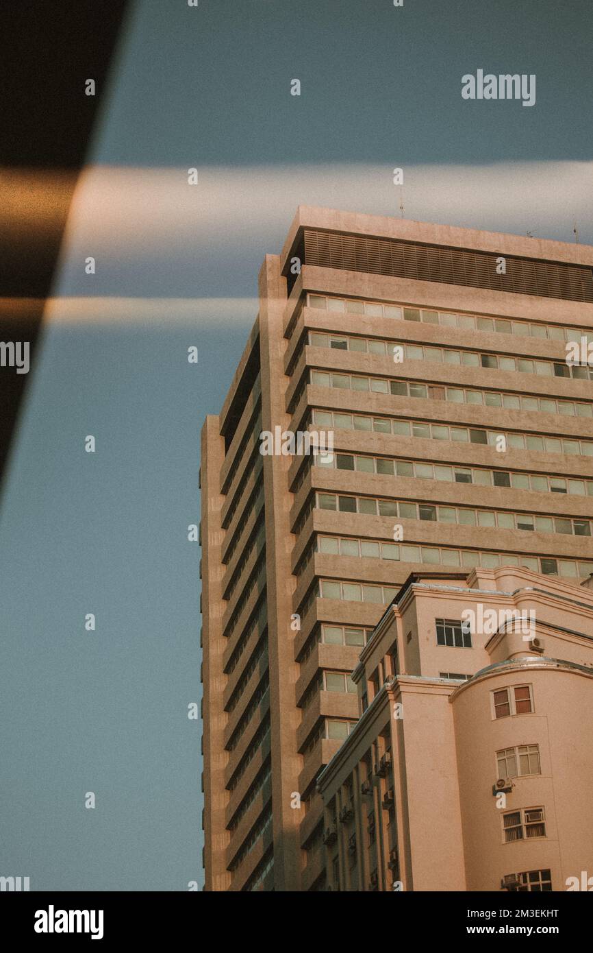 A vertical shot of modern high-rise buildings in Rio de Janeiro, Brazil ...