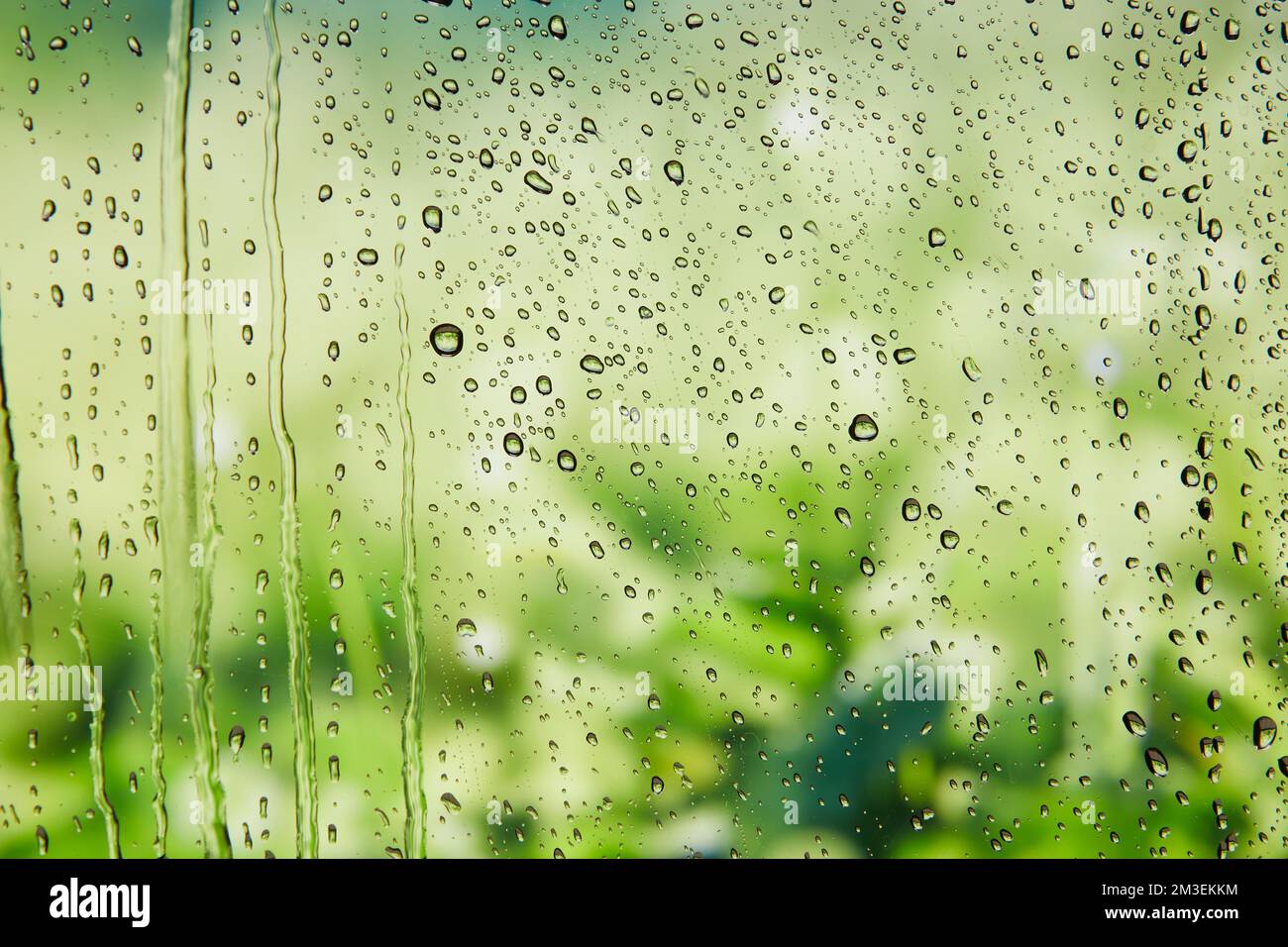The scenery outside the window on a rainy day Stock Photo - Alamy