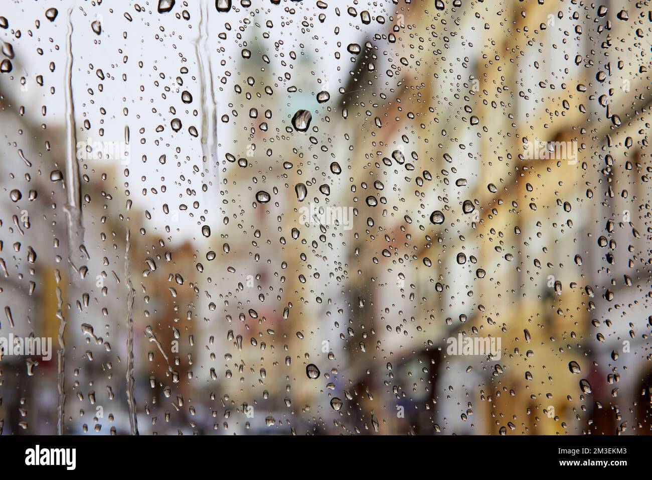 The scenery outside the window on a rainy day Stock Photo - Alamy