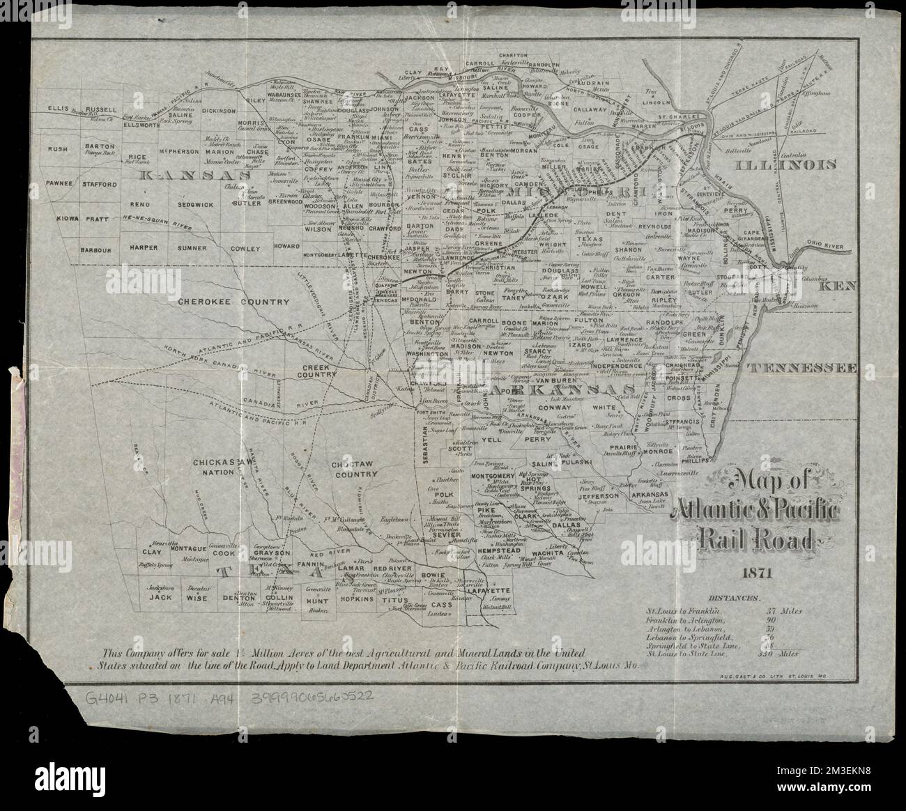 Map of Atlantic & Pacific Rail Road , Atlantic and Pacific Railroad ...