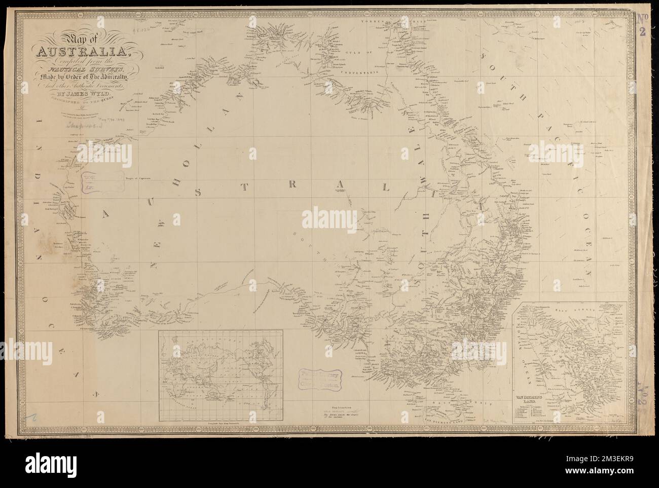 Map of Australia, compiled from the nautical surveys, made by order of ...