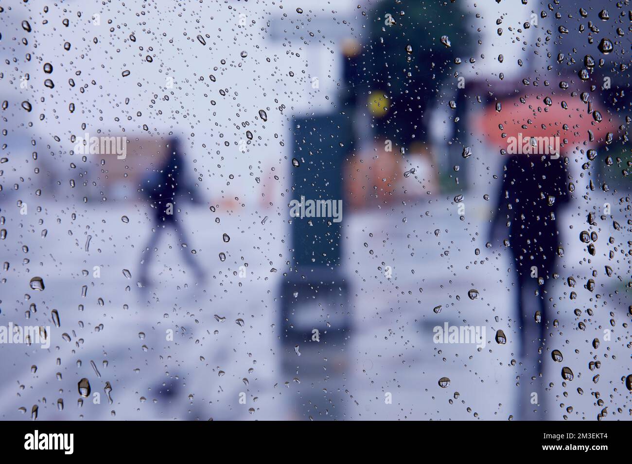 The scenery outside the window on a rainy day Stock Photo - Alamy