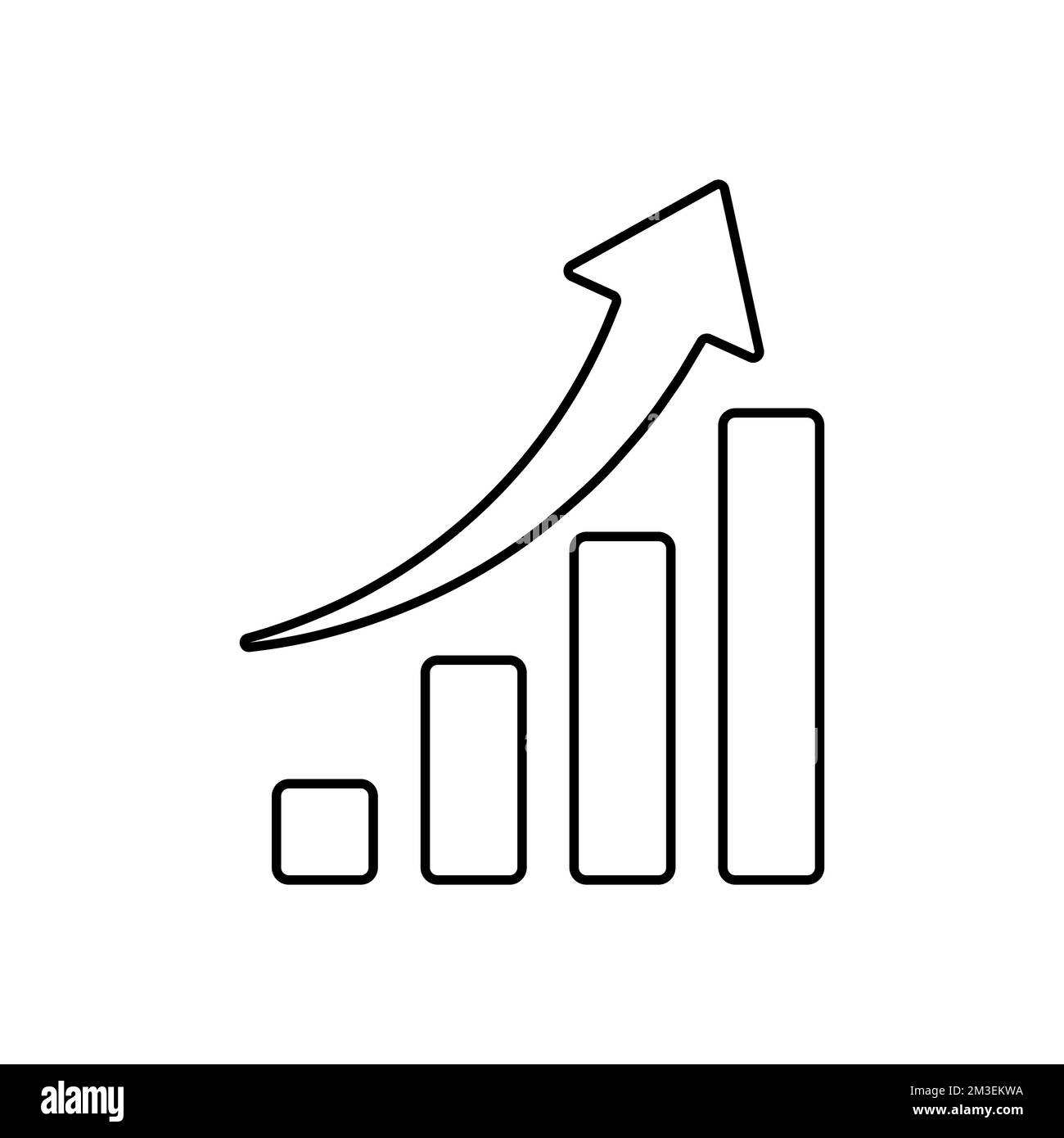 Graph bar icon in flat style. Diagram icon or graphic icon isolated ...