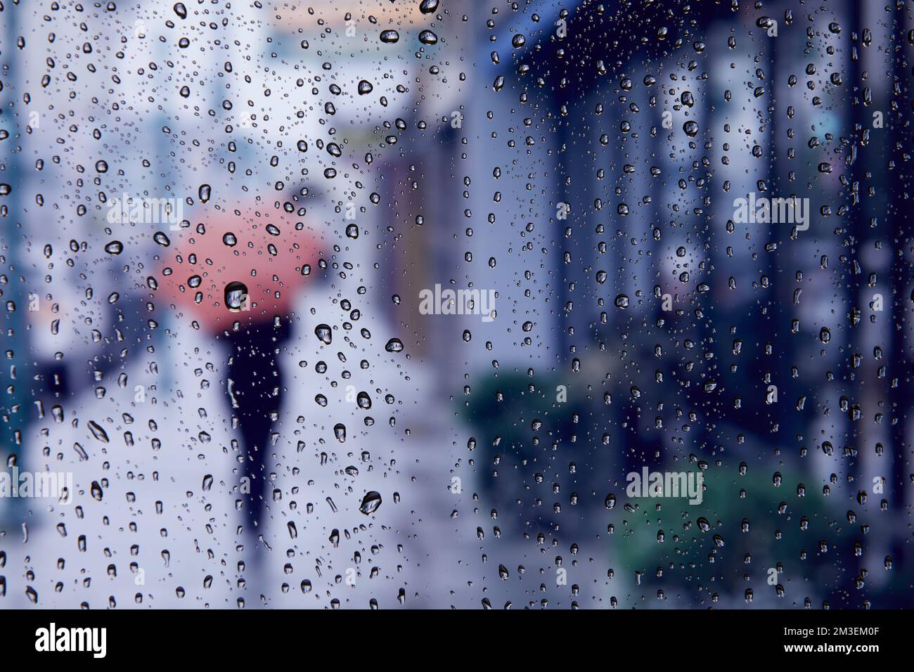 The scenery outside the window on a rainy day Stock Photo - Alamy