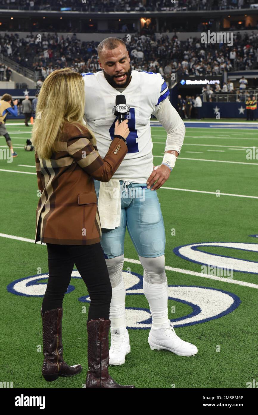 Fox SportsÕ Laura Okmin interviews Dallas Cowboys quarterback Dak ...
