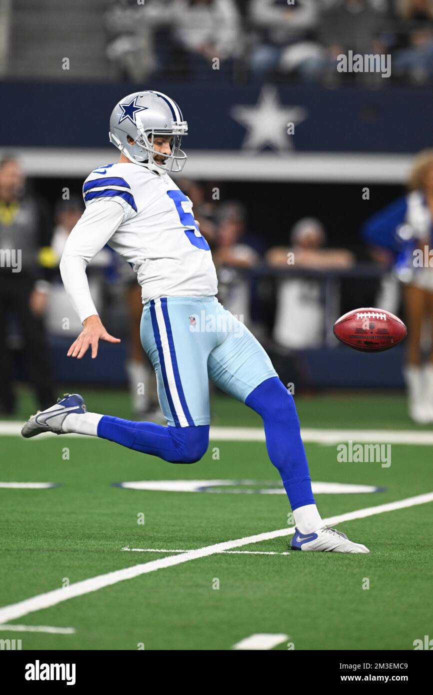 Dallas Cowboys punter Bryan Anger (5) punts during the NFL Football ...