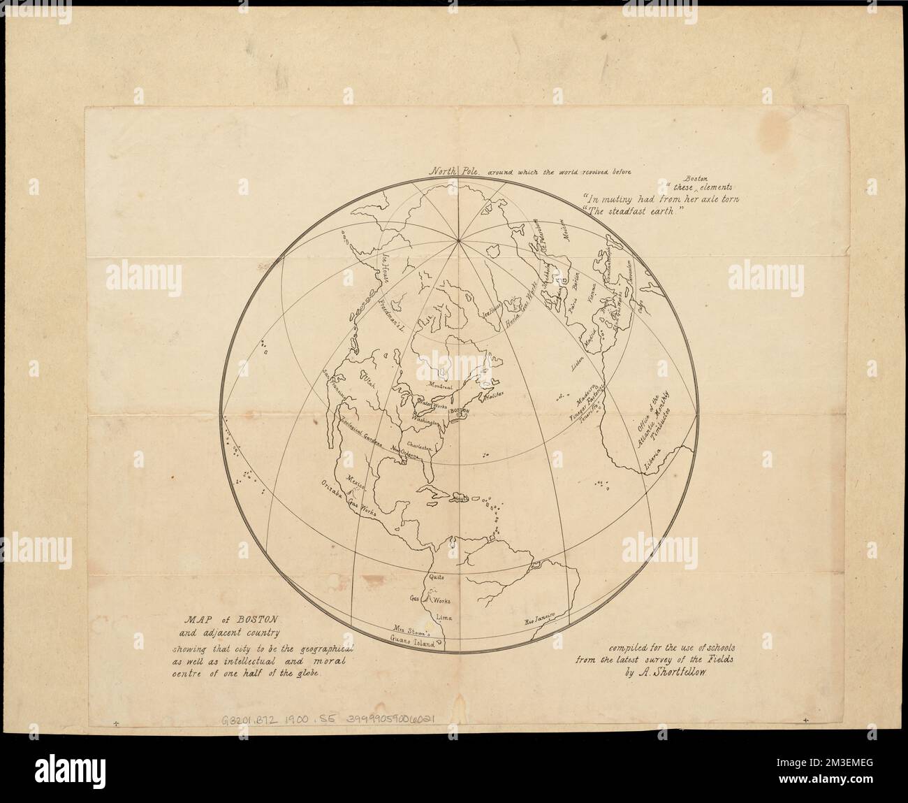 Map of Boston and adjacent country showing that city to be the ...