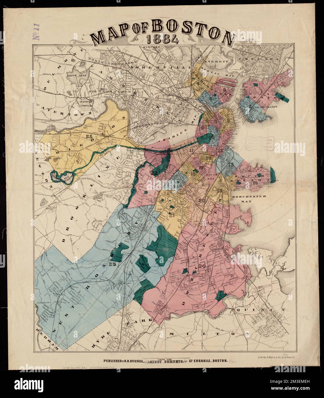 Map of Boston, 1884 , Boston Mass., Maps Norman B. Leventhal Map Center ...