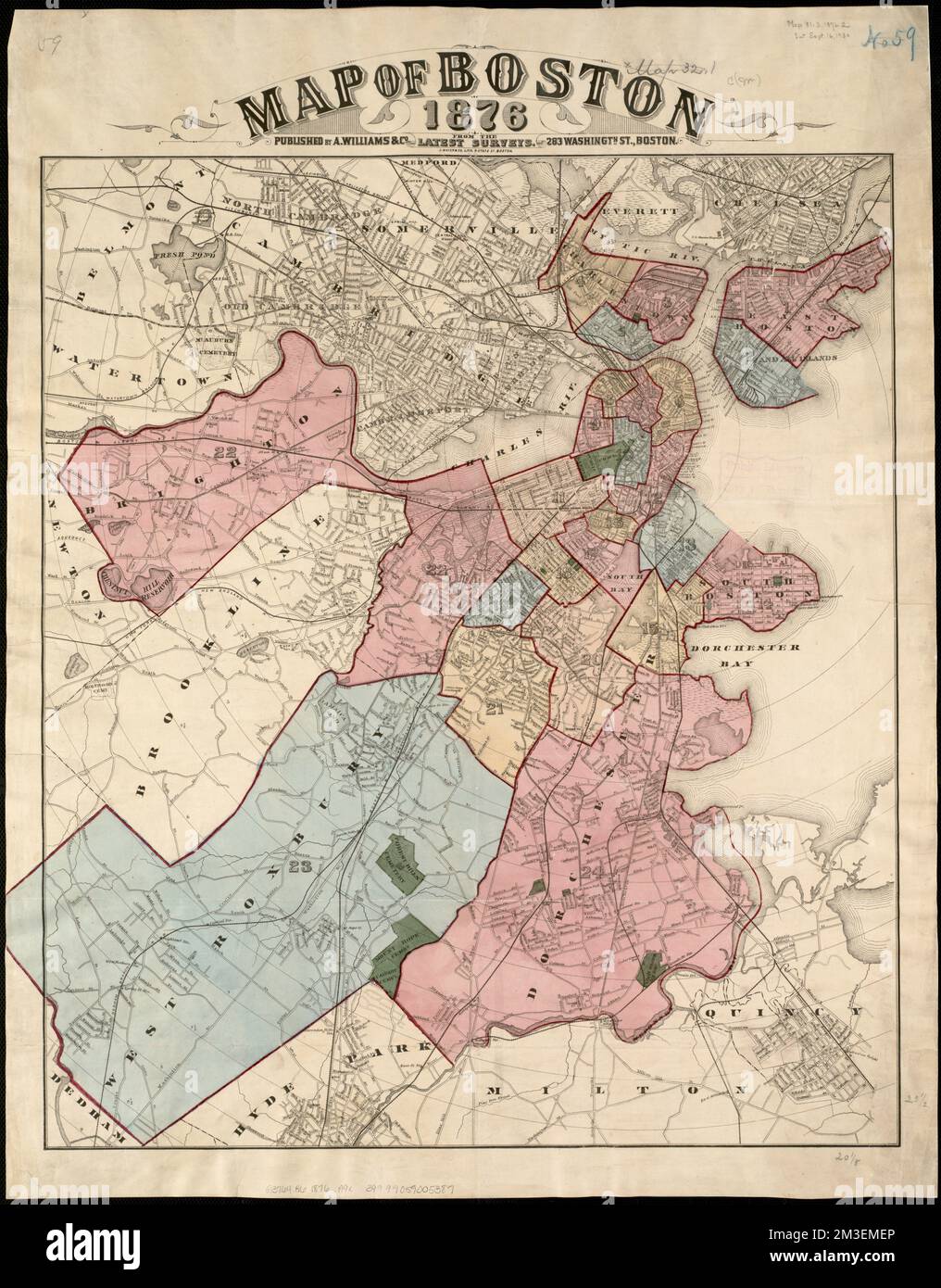 Map of Boston 1876 : from the latest surveys , Boston Mass., Maps ...