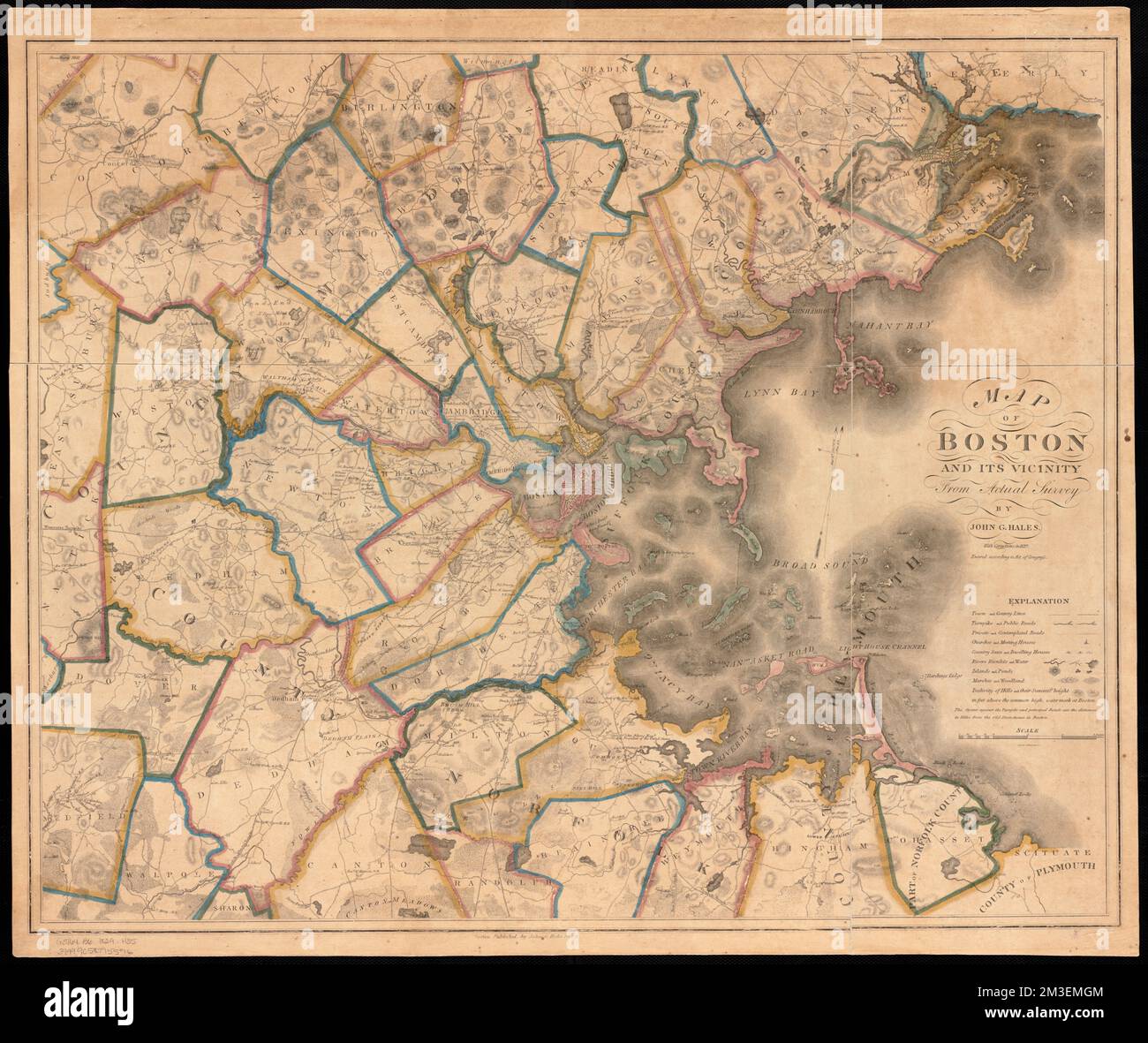Map of Boston and its vicinity from actual survey , Boston Mass., Maps ...