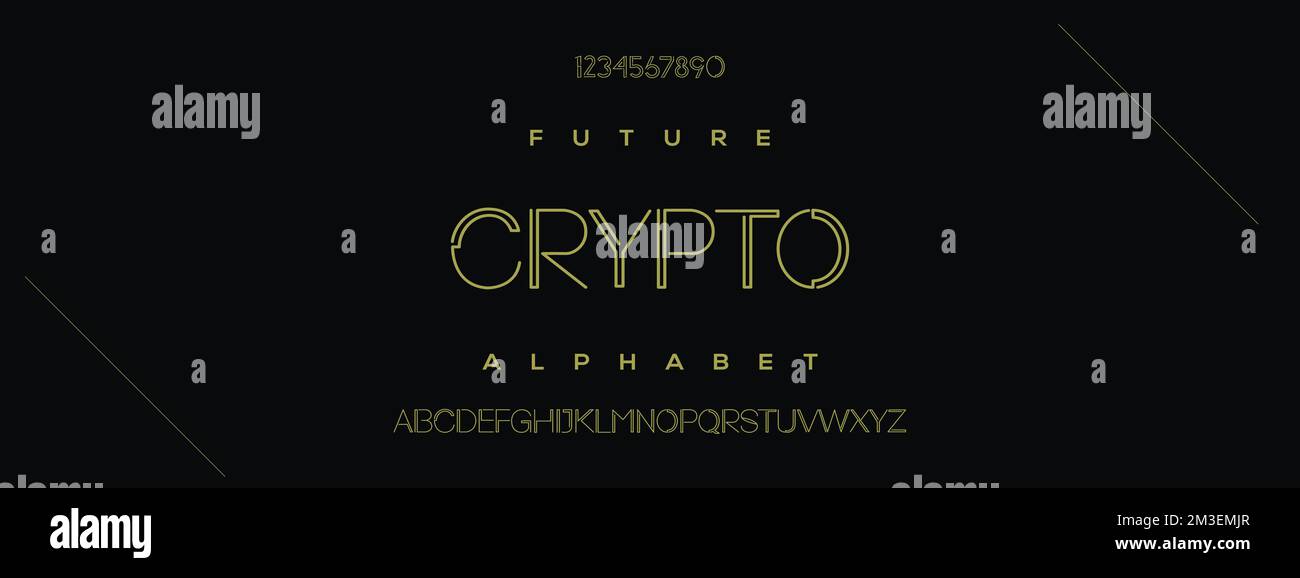 A "Crypto" icon with golden letters on the dark background Stock Vector ...