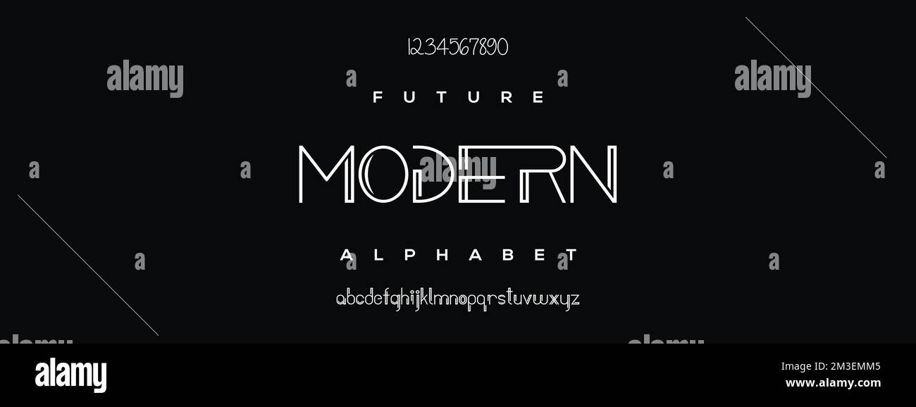 A "modern" icon with white letters on the dark background Stock Vector ...