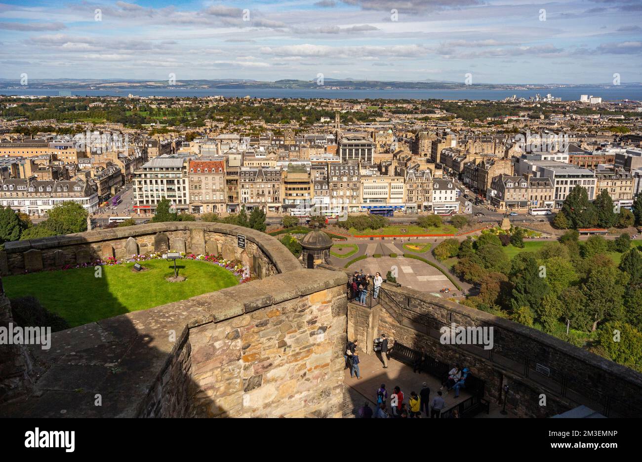 Landscape View from Edinburgh Castle, Looking Over the Cemetery for ...